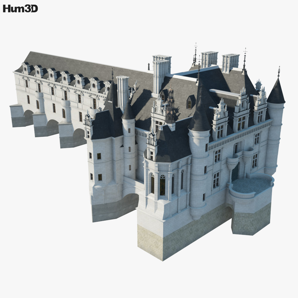 Castillo de Chenonceau Modelo 3D - Descargar Edificios activado ...