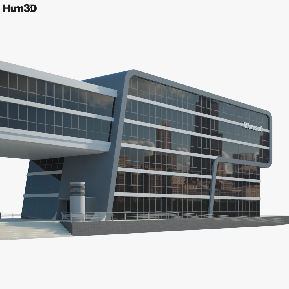 Microsoft 사무실 건물 Cologne 3D 모델 - 다운로드 건축물 on 3DModels.org