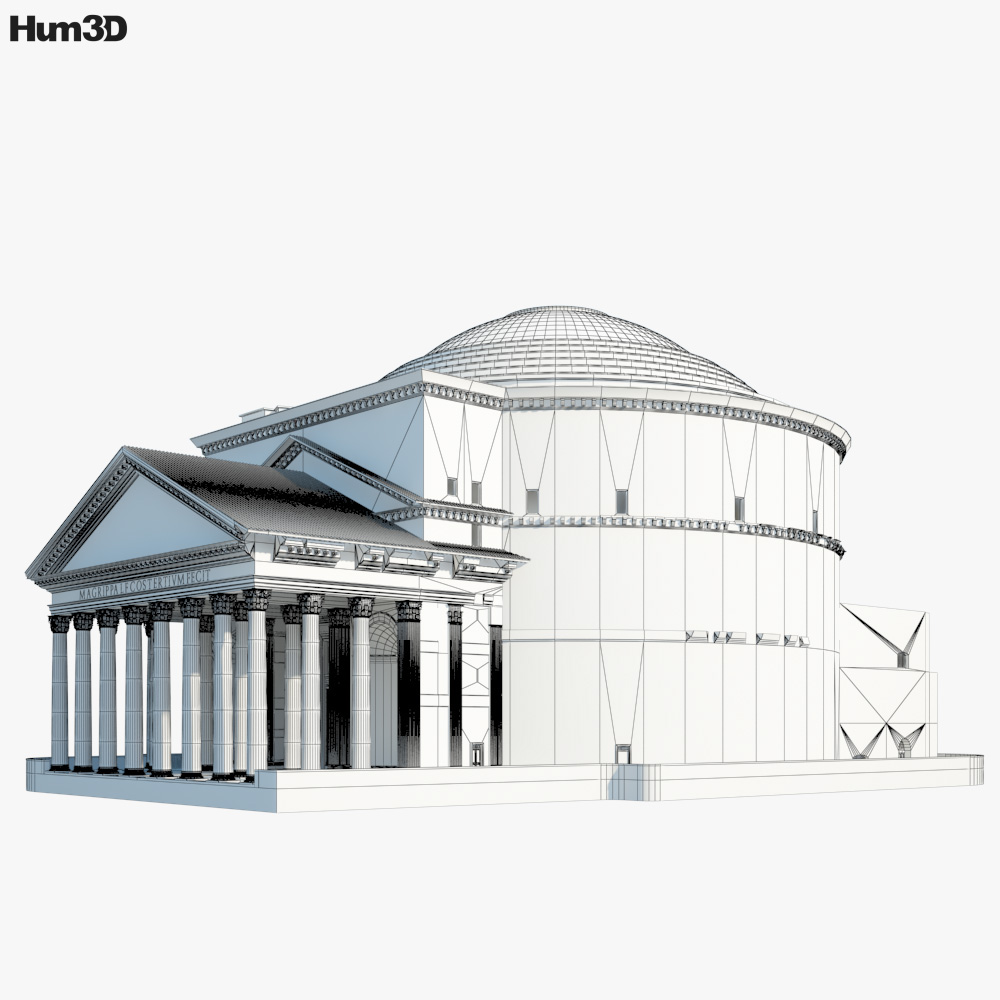Panteón de Agripa Modelo 3D - Descargar Edificios activado 3DModels.org