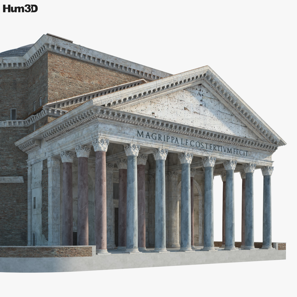 Panteón de Agripa Modelo 3D - Descargar Edificios activado 3DModels.org
