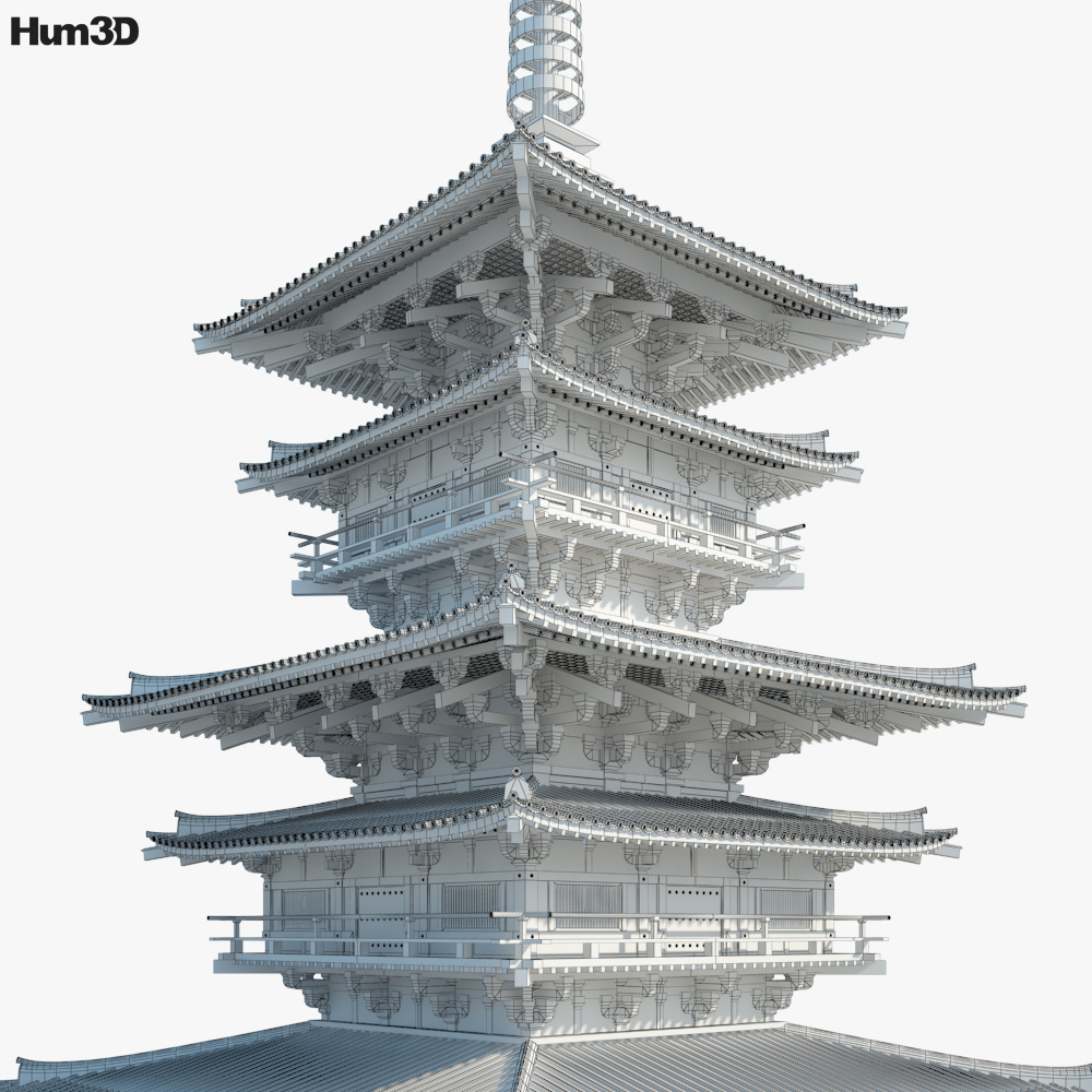 Pagoda of Yakushiji Temple 3D model - Download Buildings on 3DModels.org