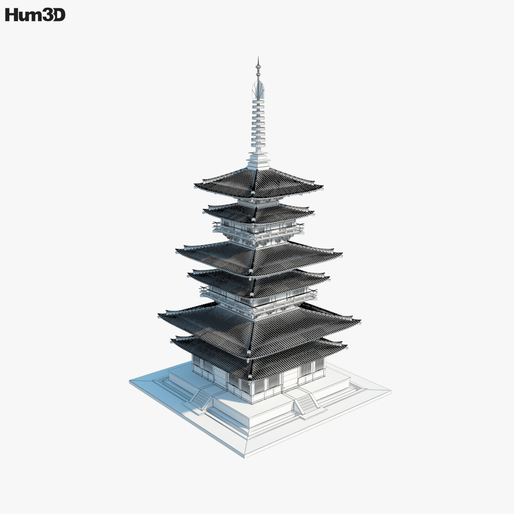 Pagoda of Yakushiji Temple 3D model - Download Buildings on 3DModels.org