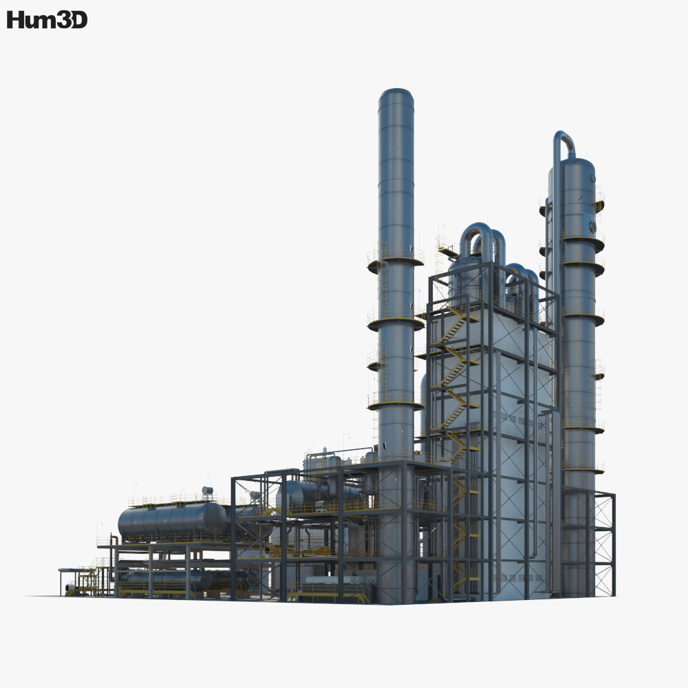 Refinery 3D model - Download Infrastructure Buildings on 3DModels.org