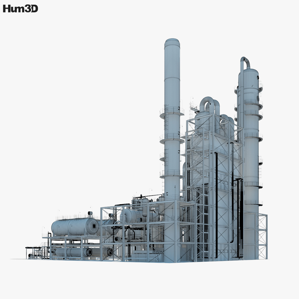 Refinery 3D model - Download Infrastructure Buildings on 3DModels.org