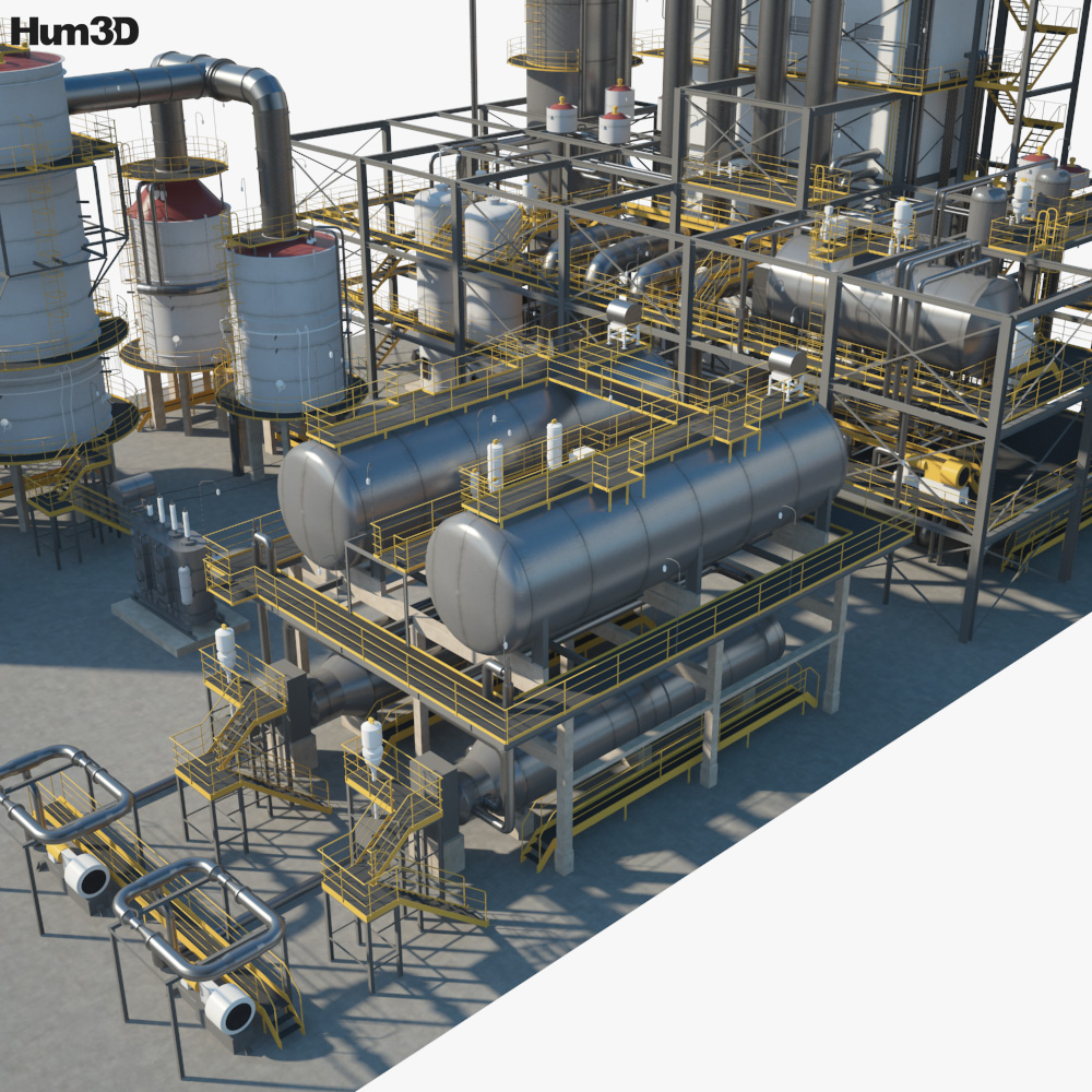 Refinery 3D model - Download Infrastructure Buildings on 3DModels.org