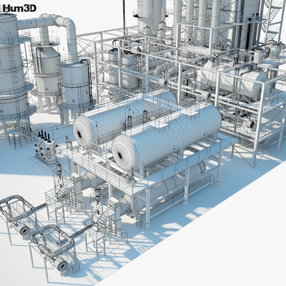 Refinery 3D model - Download Infrastructure Buildings on 3DModels.org