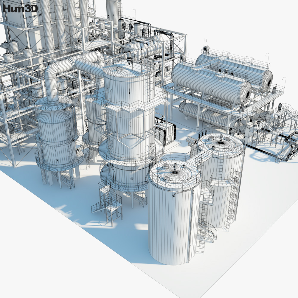 Refinery 3D model - Download Infrastructure Buildings on 3DModels.org