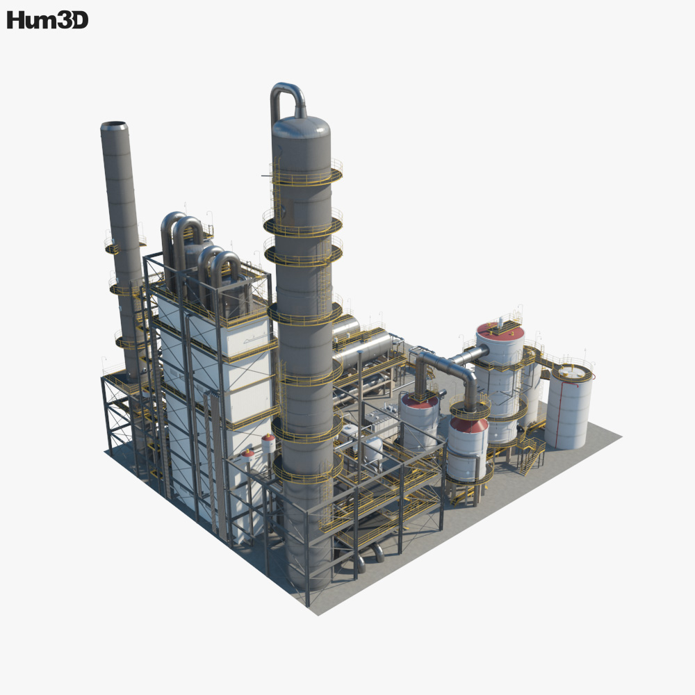 Refinery 3D model - Download Infrastructure Buildings on 3DModels.org
