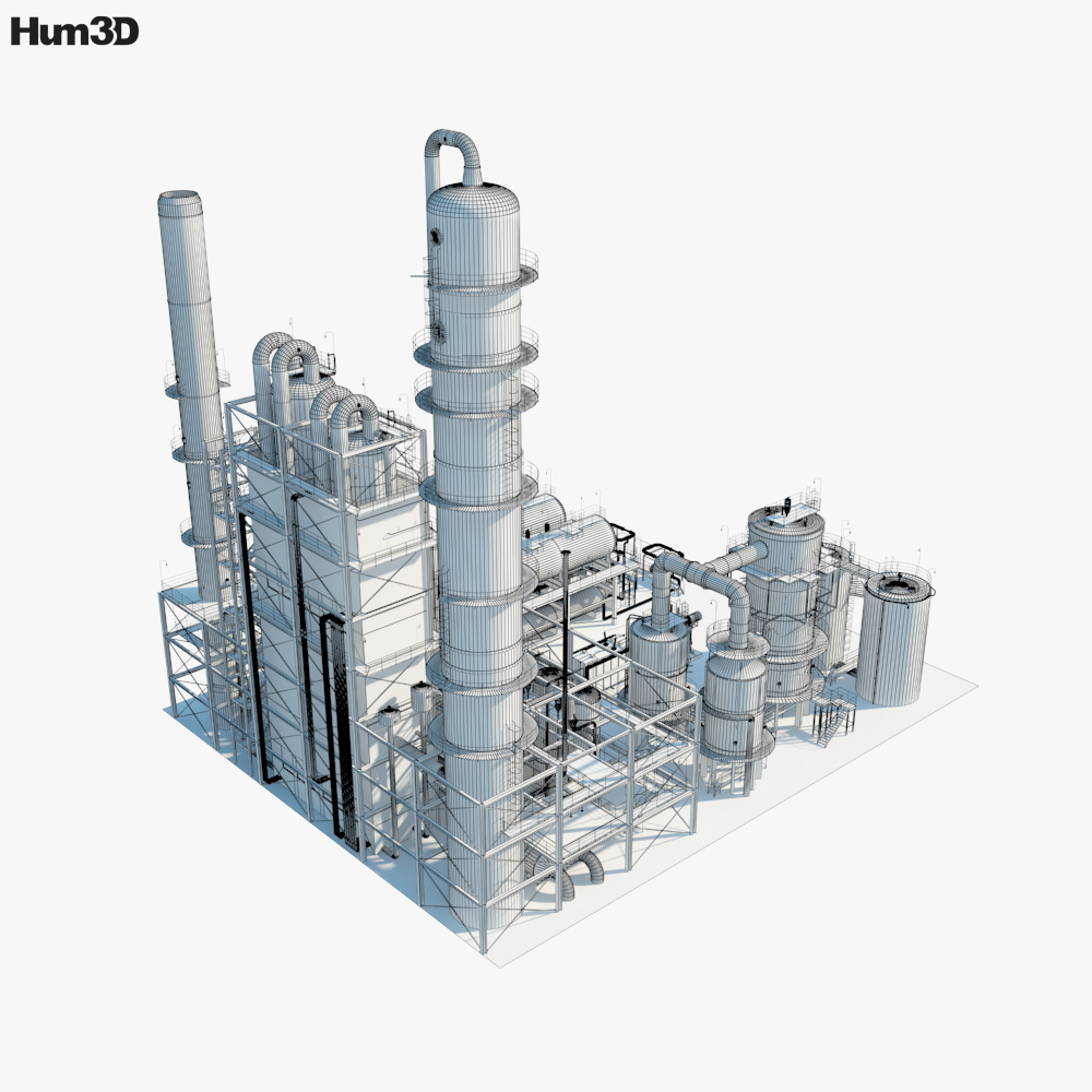 Refinery 3D model - Download Infrastructure Buildings on 3DModels.org