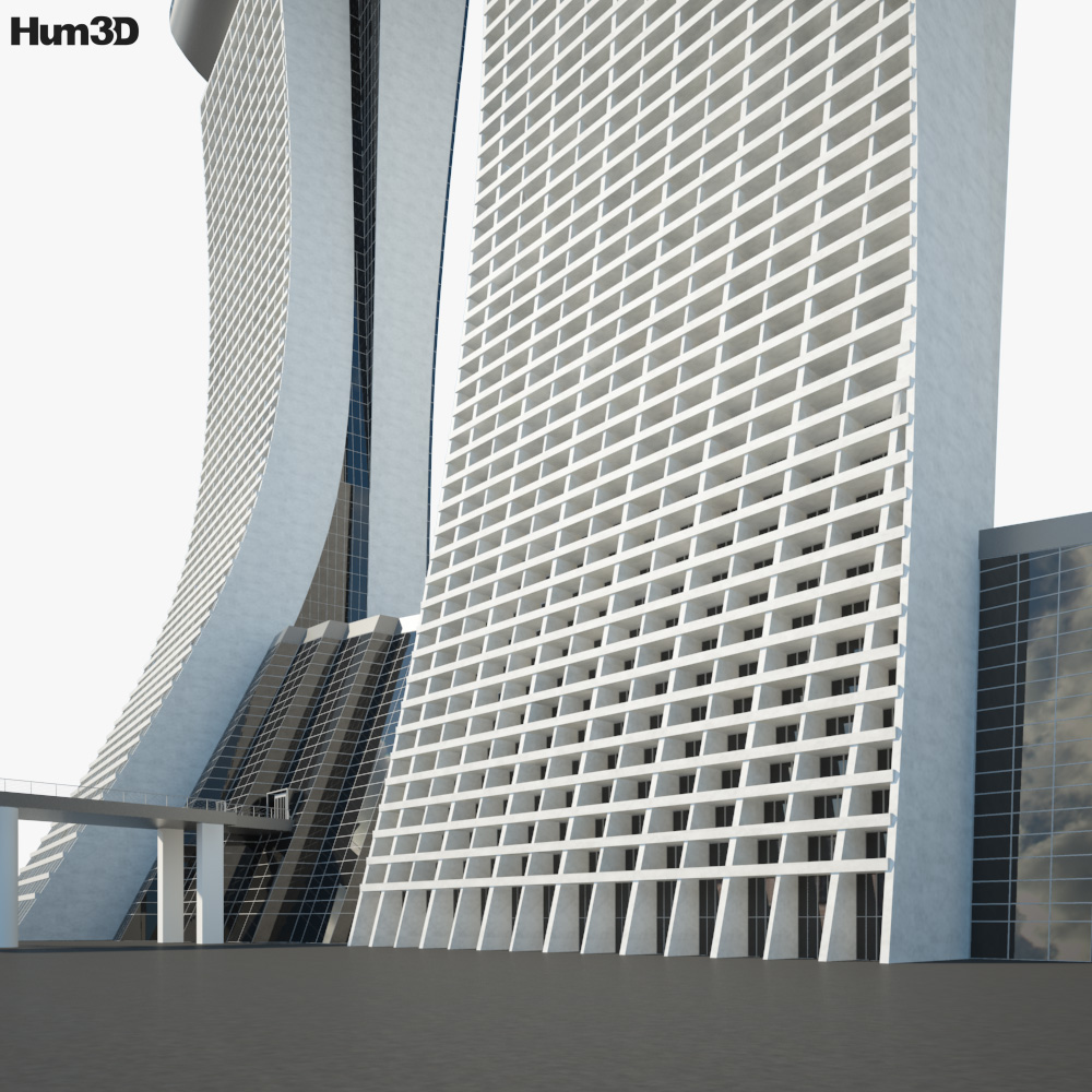 Marina Bay Sands 3D model - Download Buildings on 3DModels.org