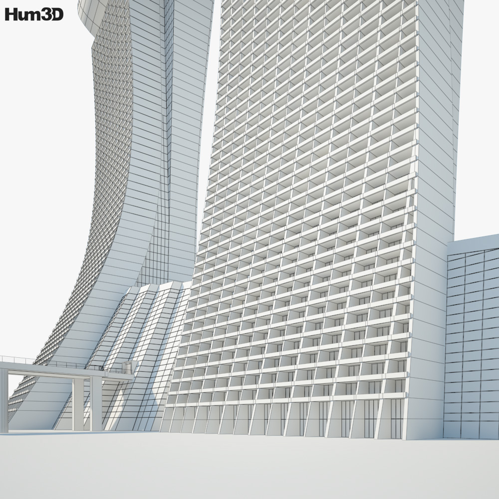 Marina Bay Sands 3D model - Download Buildings on 3DModels.org