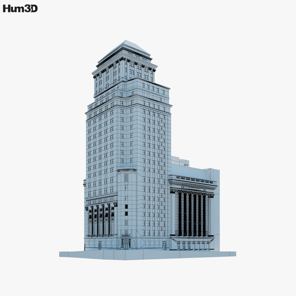 New York Stock Exchange Building 3D model - Download Buildings on ...