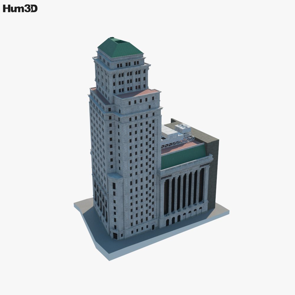New York Stock Exchange Building 3D model - Download Buildings on ...