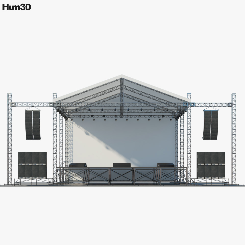 Concert Stage 3D model - Download Street elements on 3DModels.org