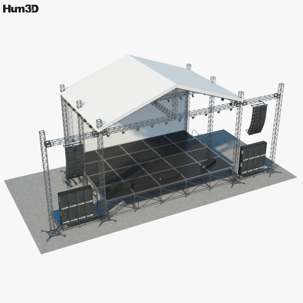 Concert Stage 3D model - Download Street elements on 3DModels.org
