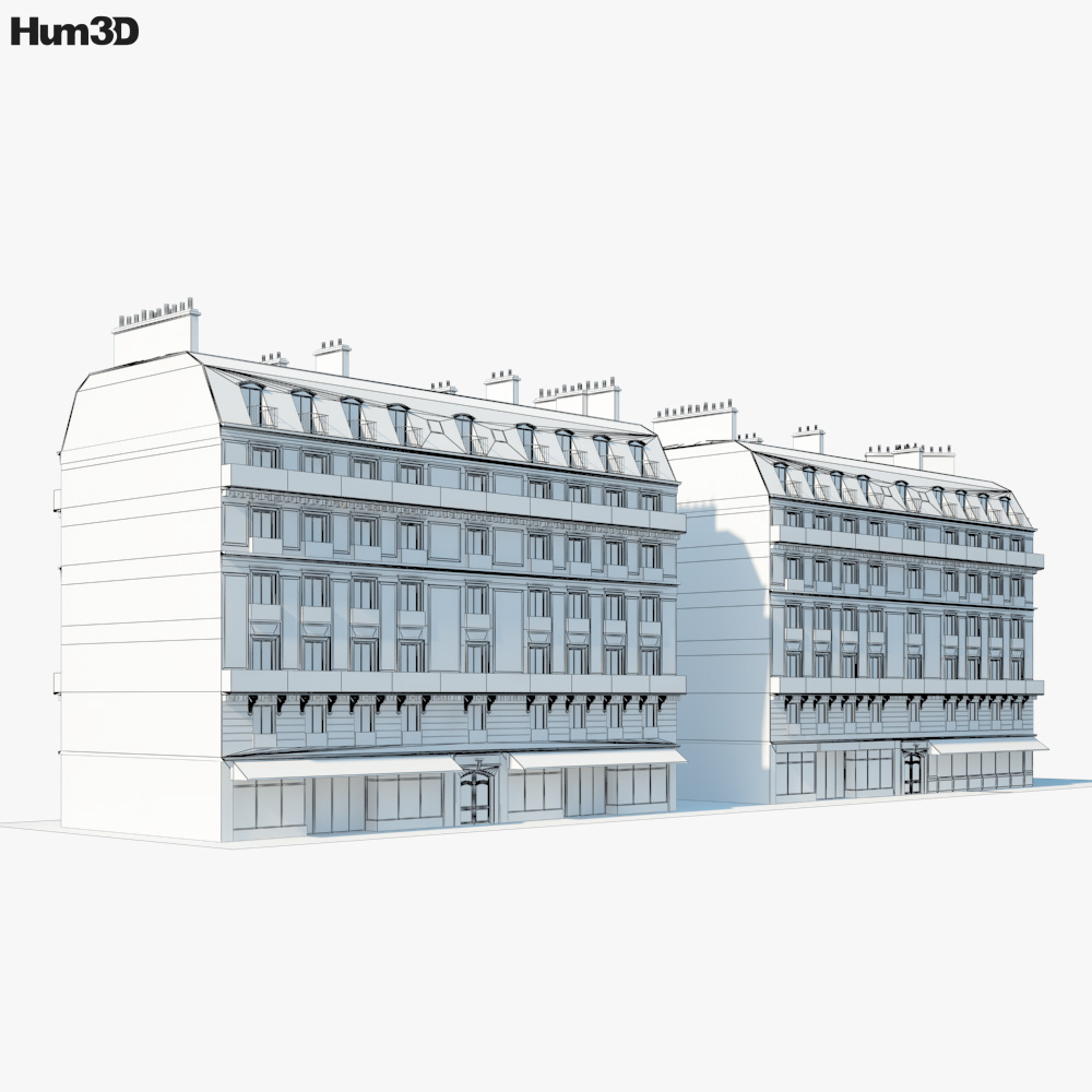 Parisian building 3D model - Download Buildings on 3DModels.org