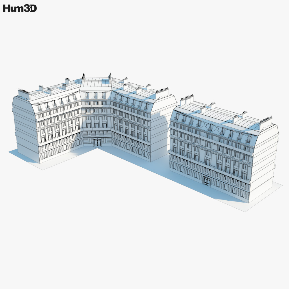 Parisian building 3D model - Download Buildings on 3DModels.org