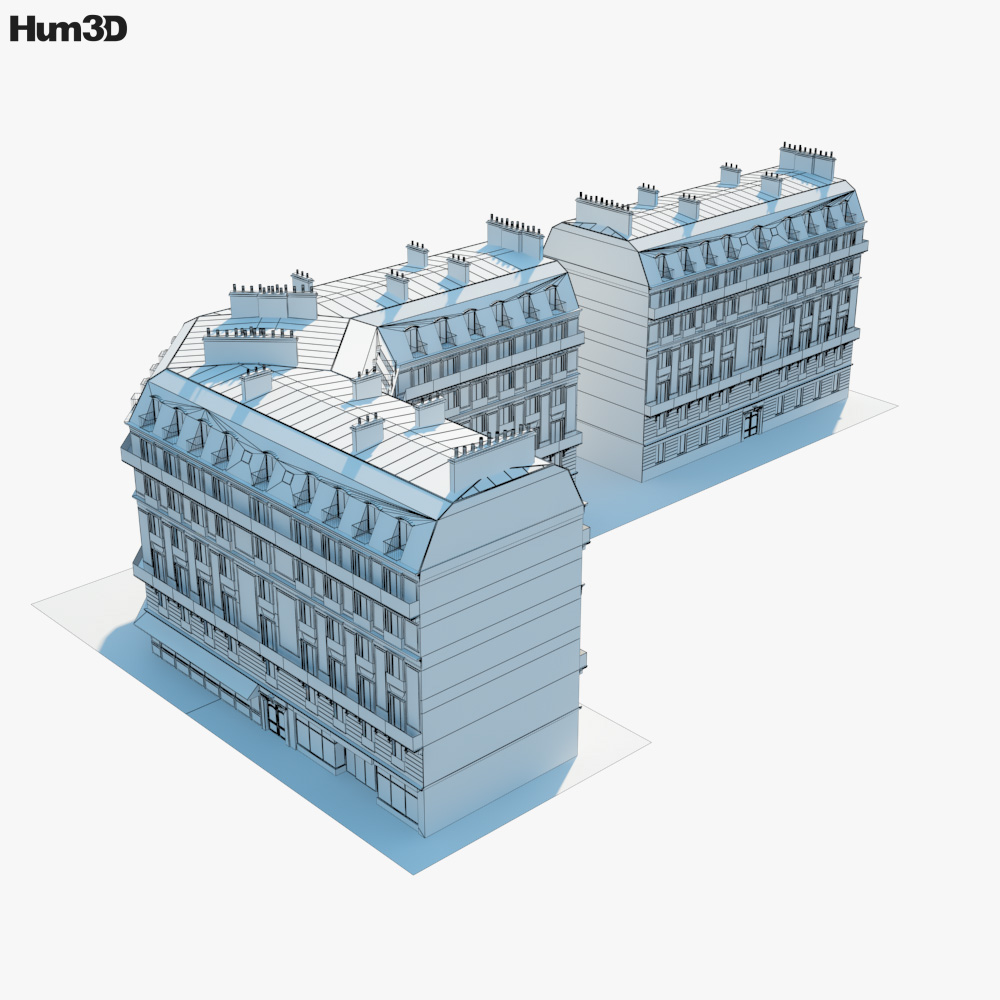 Parisian building 3D model - Download Buildings on 3DModels.org
