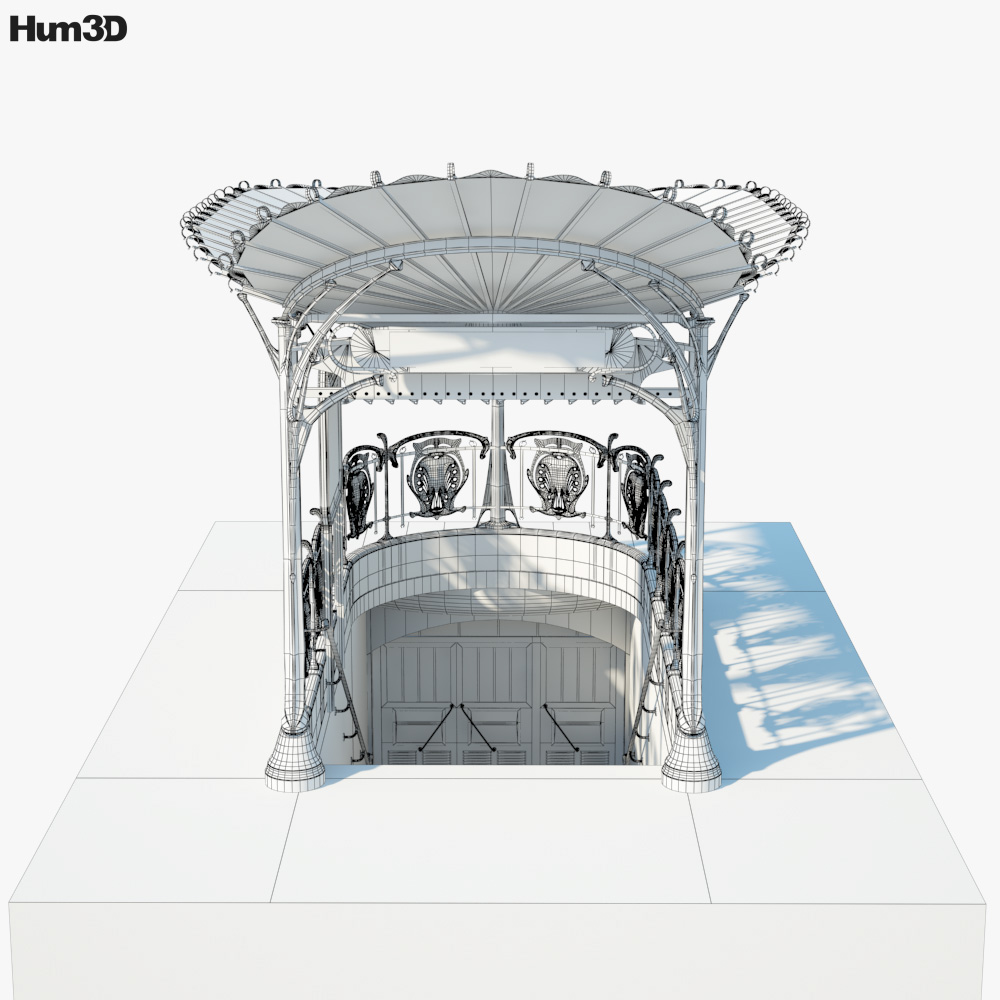 Entrada del metro de París Modelo 3D - Descargar Infrastructure ...