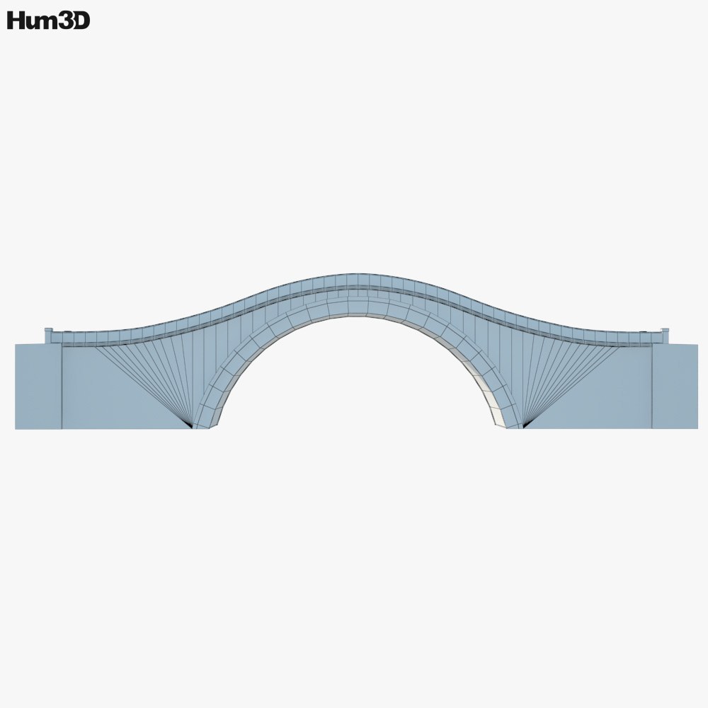 Stone bridge 3D model - Download Infrastructure Buildings on 3DModels.org