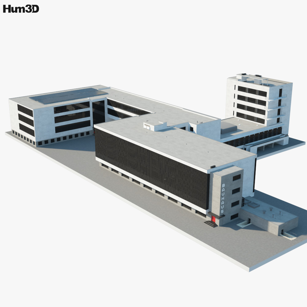 Bauhaus Dessau 3D model - Download Buildings on 3DModels.org