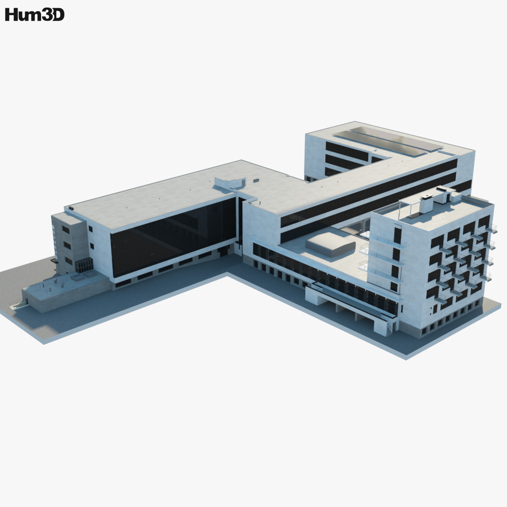 Bauhaus Dessau 3D model - Download Buildings on 3DModels.org