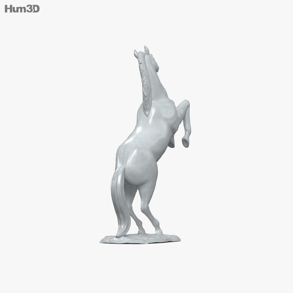 Rearing Horse Sculpture 3D model - Download Street elements on 3DModels.org