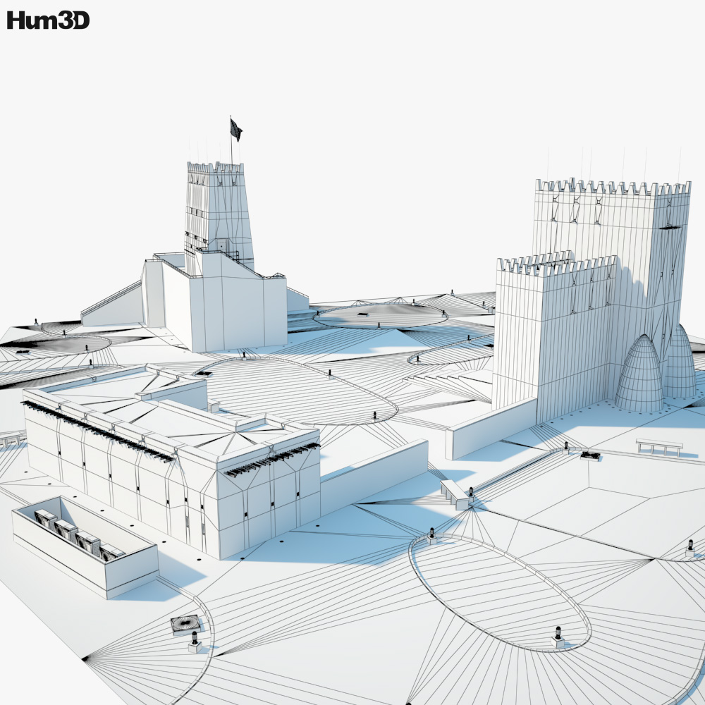 Barzan Towers 3D model - Download Buildings on 3DModels.org
