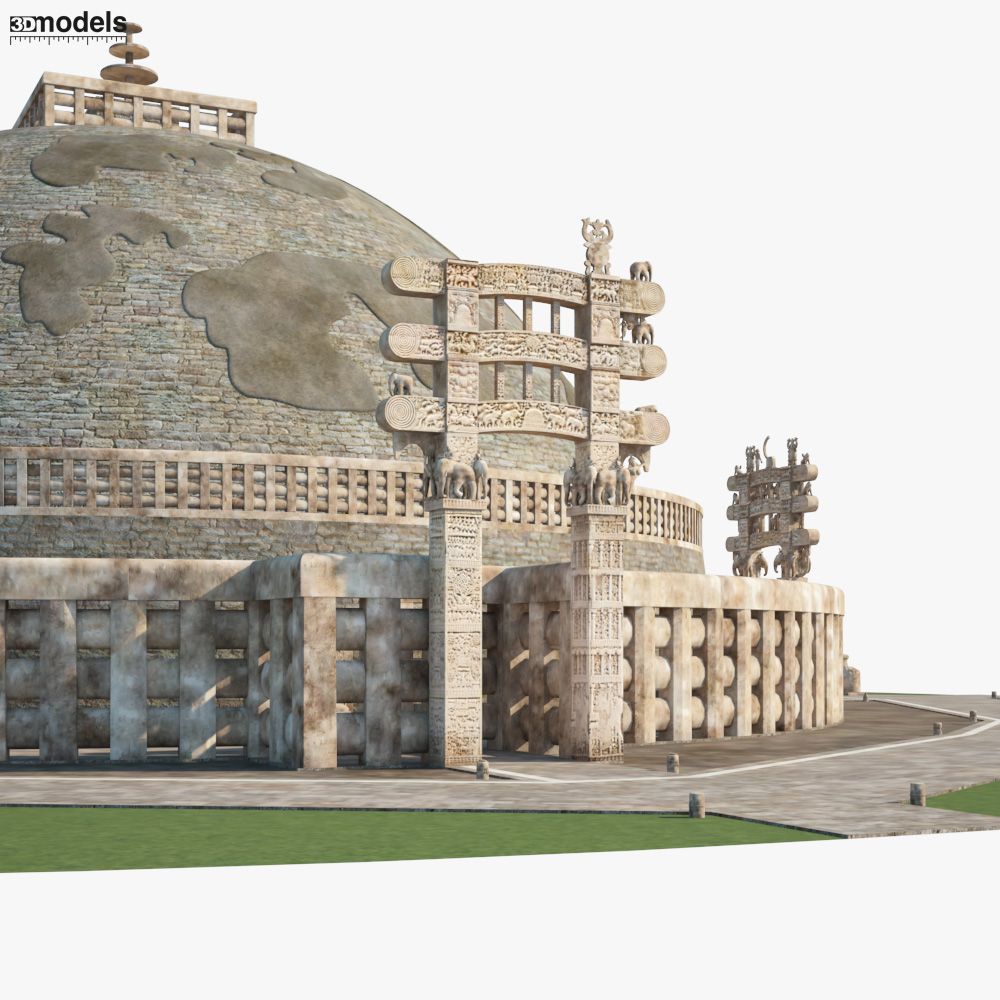 Sanchi Stupa 3D model - Download Buildings on 3DModels.org