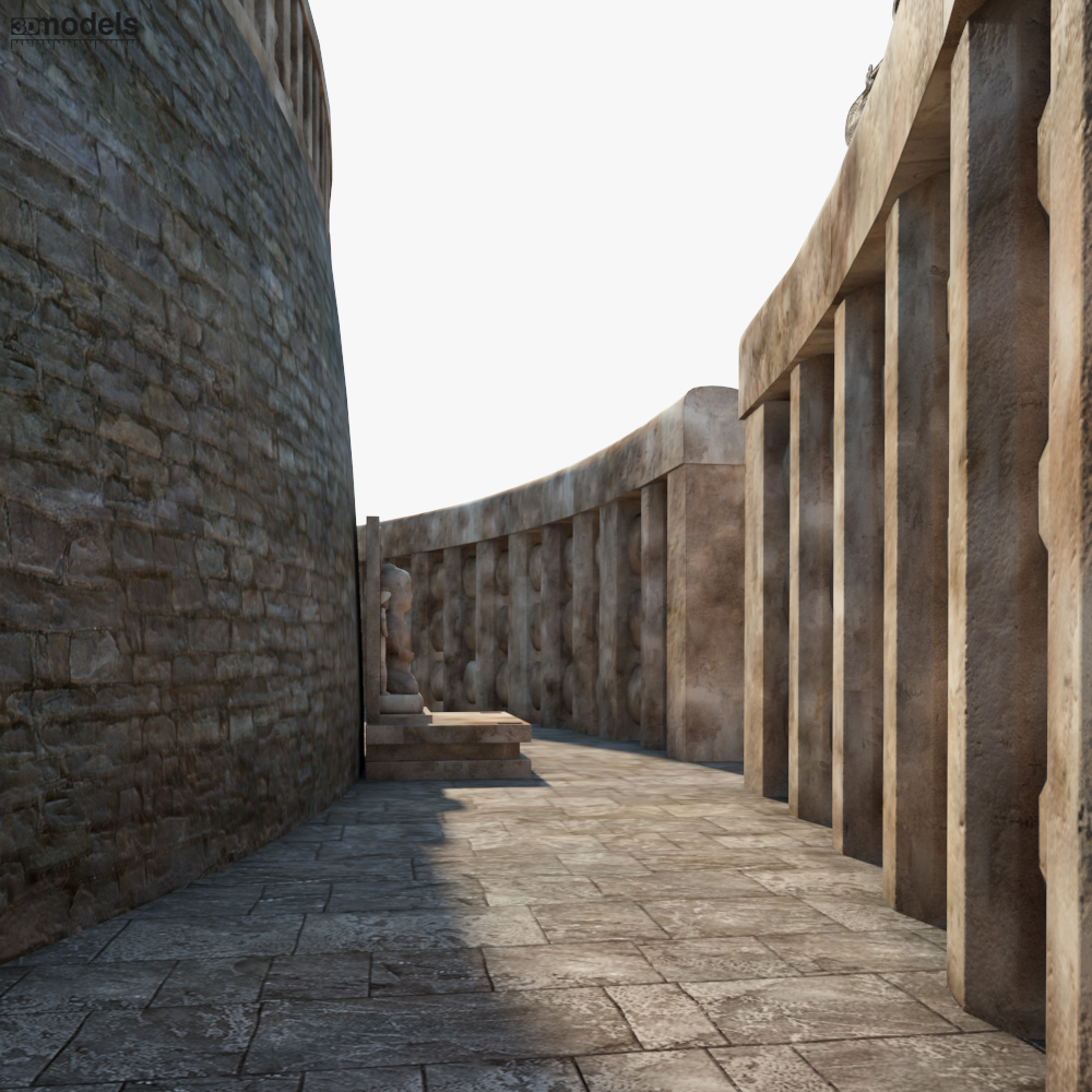 Sanchi Stupa 3D model - Download Buildings on 3DModels.org