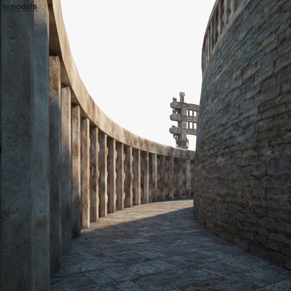 Sanchi Stupa 3D model - Download Buildings on 3DModels.org