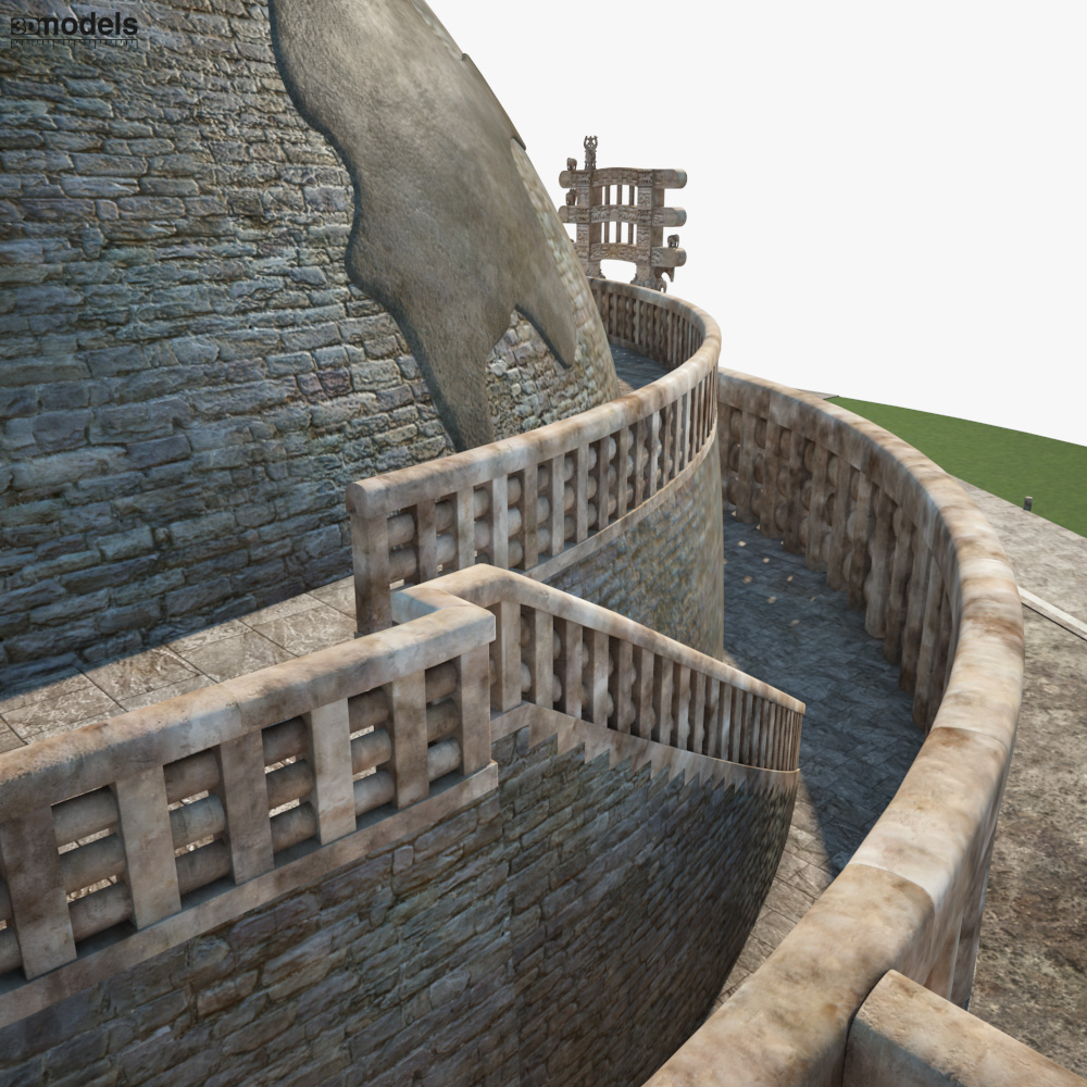 Sanchi Stupa 3D model - Download Buildings on 3DModels.org