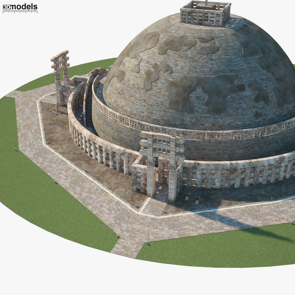 Sanchi Stupa 3D model - Download Buildings on 3DModels.org