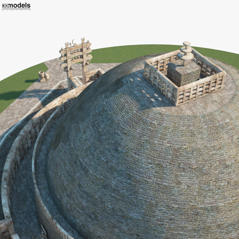 Sanchi Stupa 3D model - Download Buildings on 3DModels.org