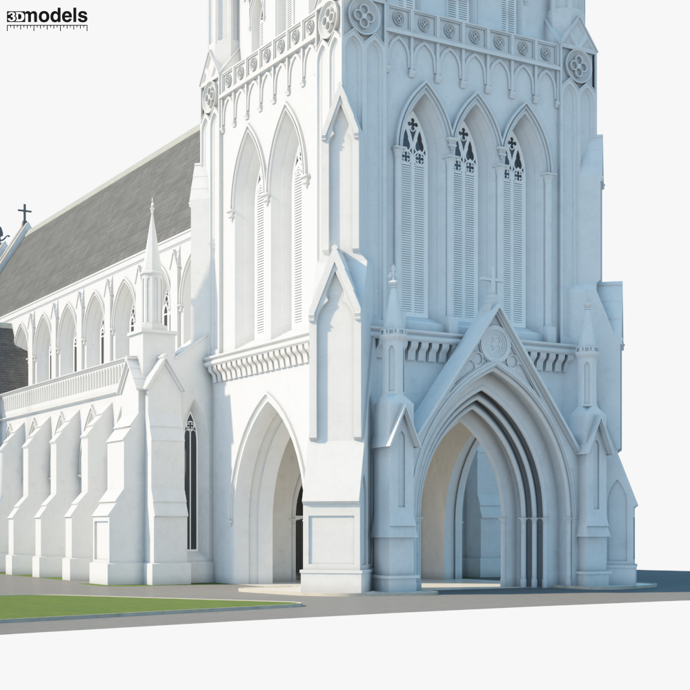 St Andrews Church Singapore 3D model - Download Buildings on 3DModels.org