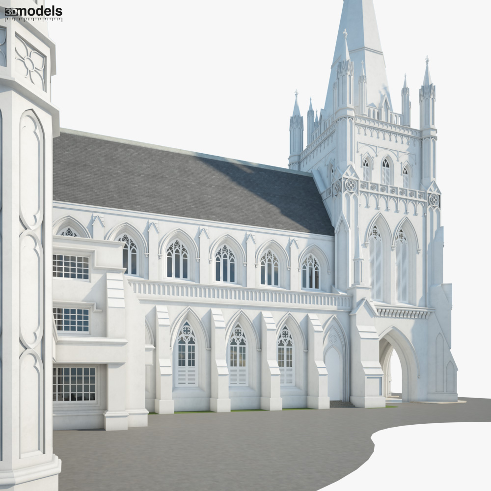 St Andrews Church Singapore 3D model - Download Buildings on 3DModels.org