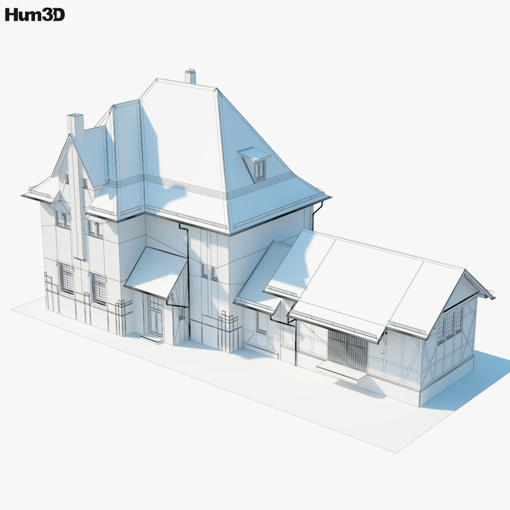 Traditional Country House 3D model - Download Buildings on 3DModels.org