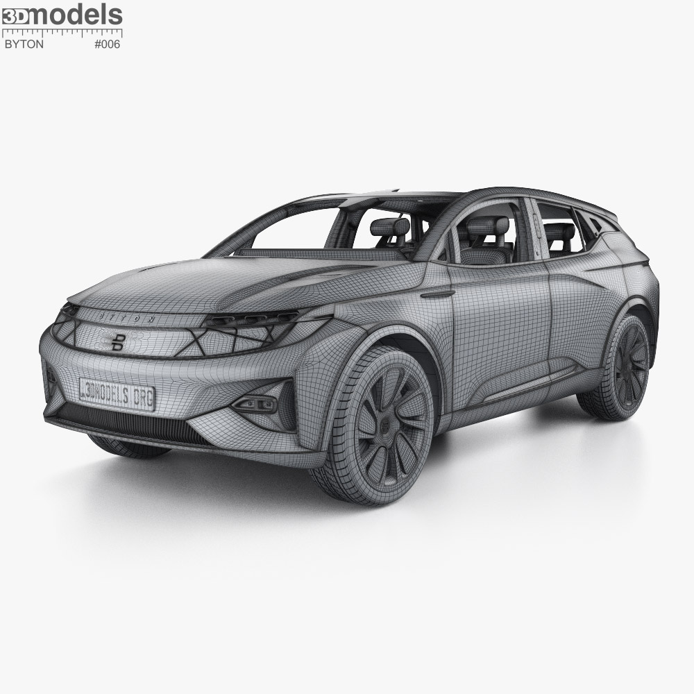Byton M byte concept with HQ interior 2020 3D model - Download ...
