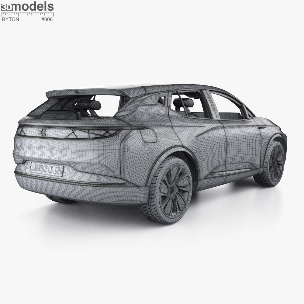Byton M byte concept with HQ interior 2020 3D model - Download ...