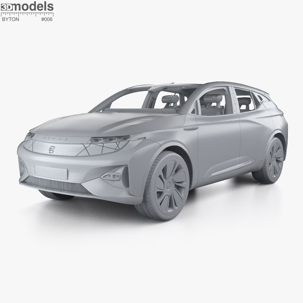 Byton M byte concept with HQ interior 2020 3D model - Download ...