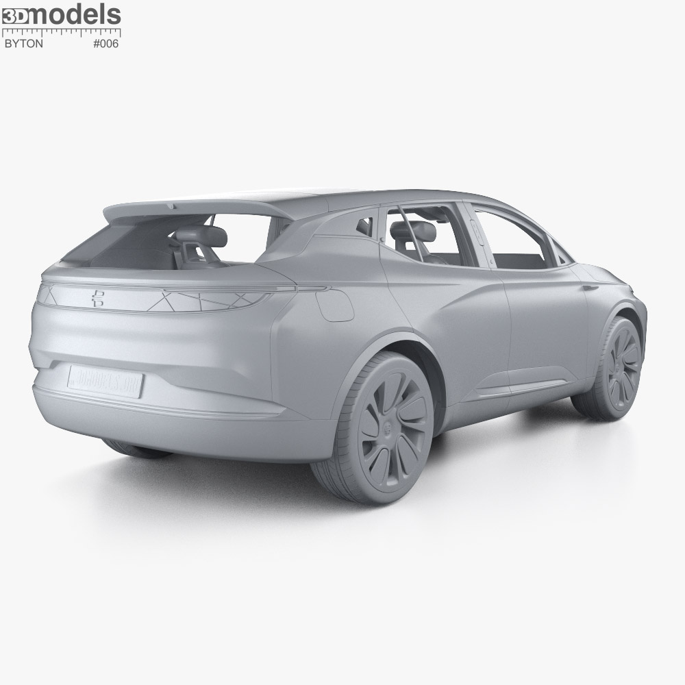 Byton M byte concept with HQ interior 2020 3D model - Download ...