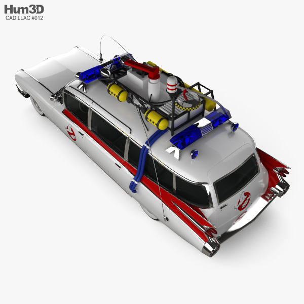 Cadillac Miller-Meteor Ghostbusters Ectomobile 3D model - Download ...