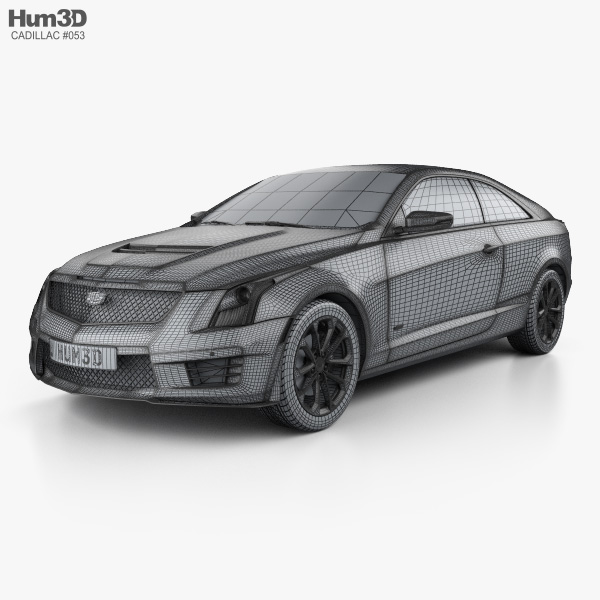 Cadillac ATS-V coupe 2018 3D model - Download Sports car on 3DModels.org
