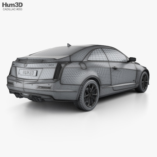 Cadillac ATS-V coupe 2018 3D model - Download Sports car on 3DModels.org