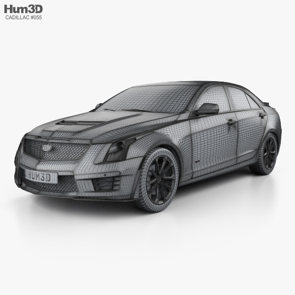 Cadillac ATS-V sedan 2020 3D model - Download Sedan on 3DModels.org