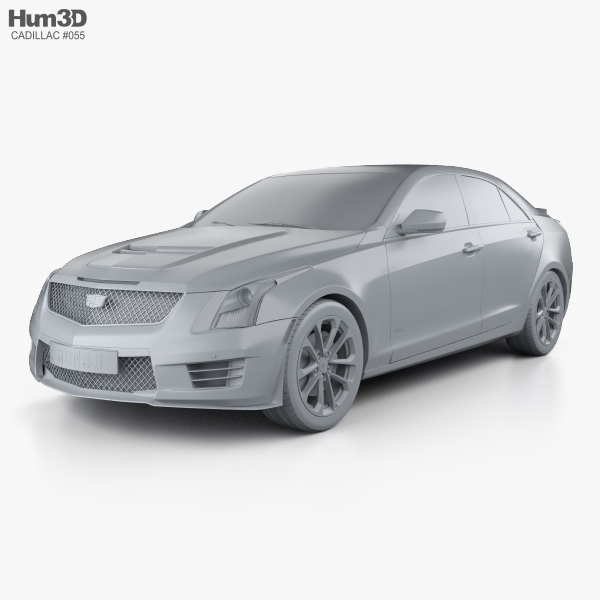 Cadillac ATS-V sedan 2020 3D model - Download Sedan on 3DModels.org