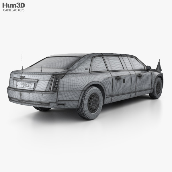 Cadillac US Presidential State Car 2023 3D model - Download Sedan on ...