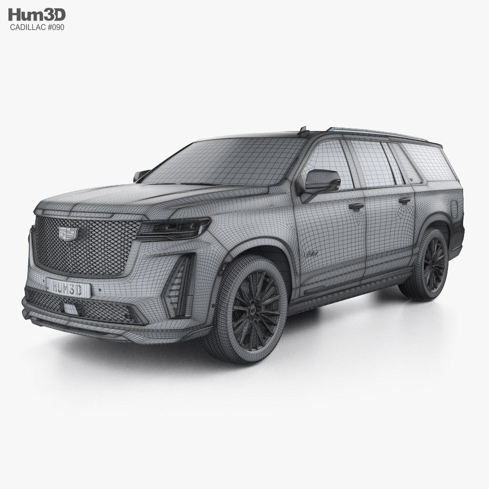 Cadillac Escalade ESV V 2024 3D model - Download Crossover SUV on ...
