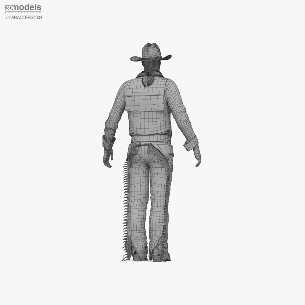 Cowboy 3D model - Download Character on 3DModels.org