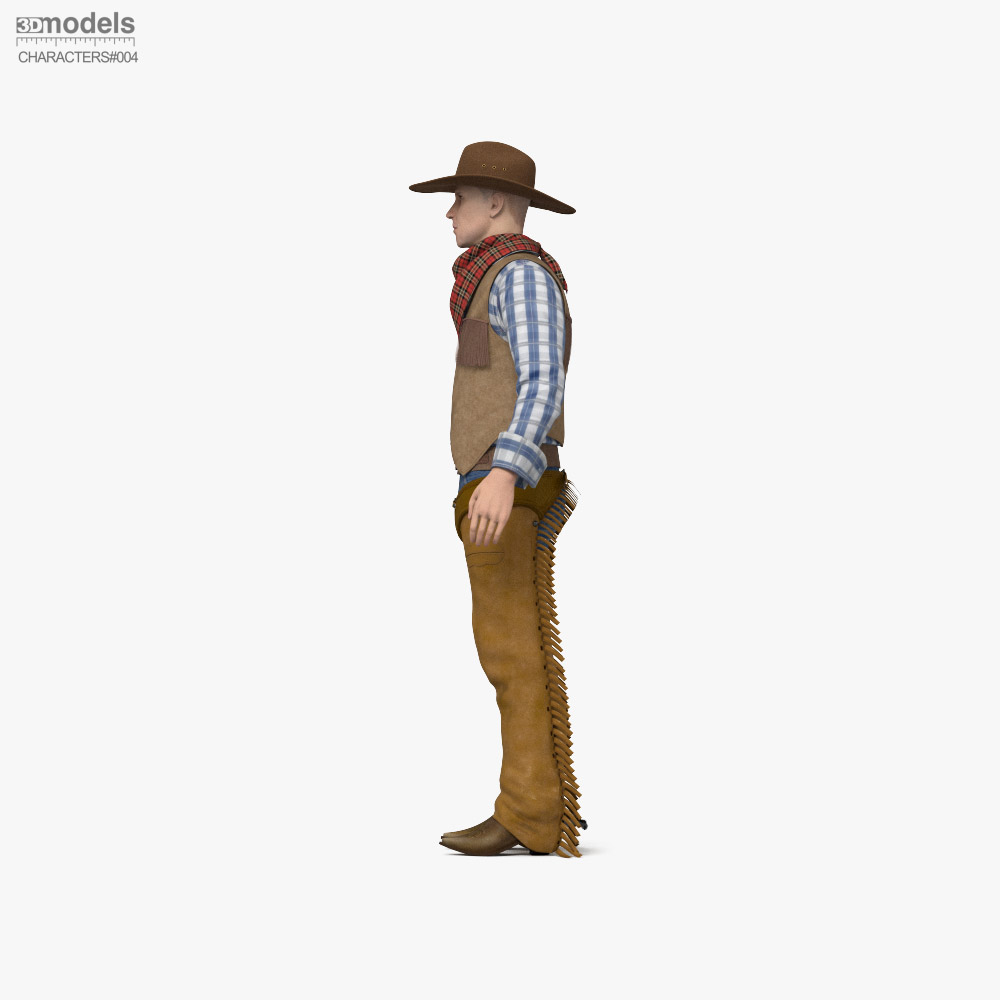 Cowboy 3D model - Download Character on 3DModels.org